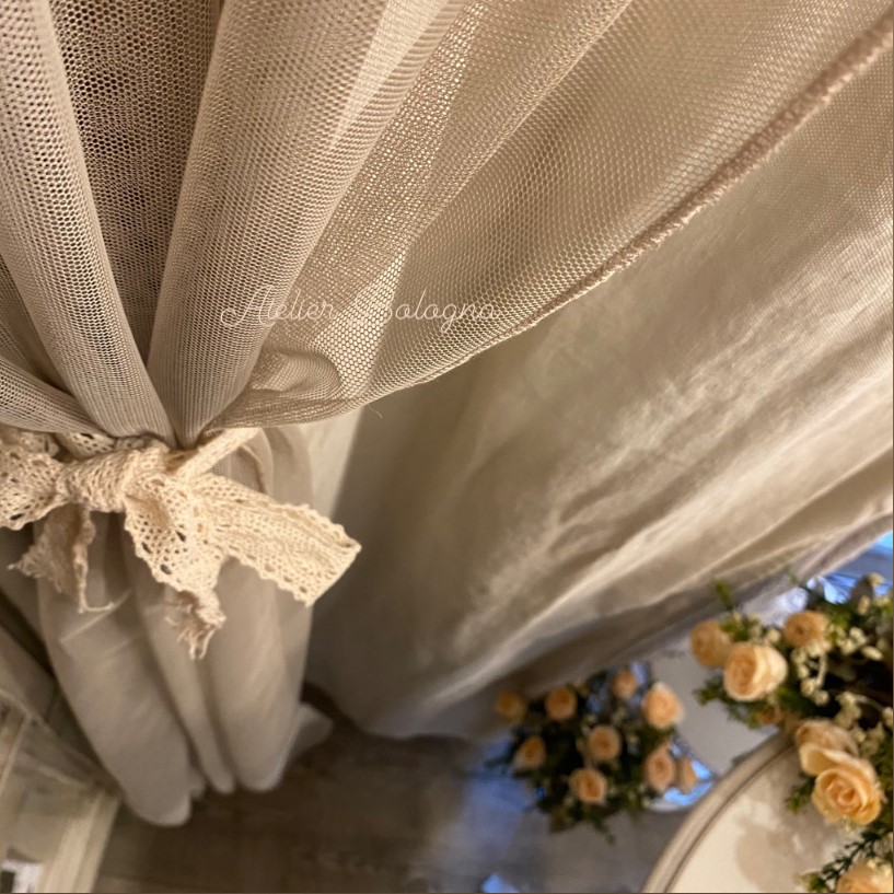 Set 2 tende in lino colore Argilla – Atelier Bologna